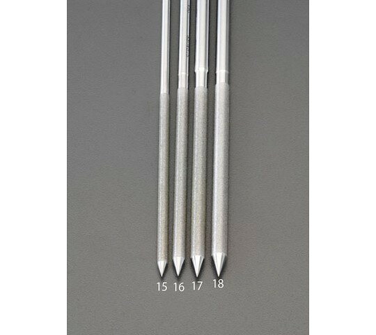 エスコ ダイヤモンドやすり（丸/#140）　φ4.5×140mm EA826VN-17 1本●独自のデザインで小径ながらとても頑丈なやすりです。●全長：140mm●コーティング長：70mm●シャンク部：丸柄●先端サイズ：φ4.5mm●粒度：...