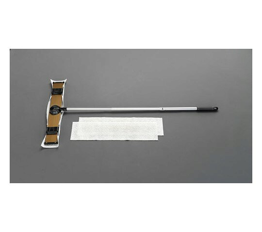 エスコ 930×610-1300mm伸縮式ダスターハンドルキット EA928AS-63 1セット●付属のクロスは両面使用できます。●床や壁面などの細かいホコリやゴミの除去に。●セット内容：ホルダー×1個、三段伸縮式ハンドル×1本、クロス×3...