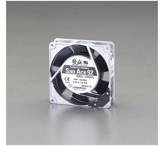 山洋電気 ファン 92×92mm/25mm(AC200V) EA940DY-22 1個●型番：109S092●型式：109S092●フレームサイズ（角径）：92mm●厚み：25mm●材質：フレーム：アルミニウム　羽根：樹脂●定格電圧：200...