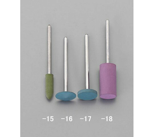 エスコ 軸付ゴム砥石（2.35mm軸）　12×2mm EA819ED-17 1本●軸径：2.34mm●一般鋼、工具鋼、合金類、ステンレス、アルミ、銅、セラミックなどの研磨に●粒度：#1800●サイズ：直径：12mm、高さ：2mm●最大回転数...