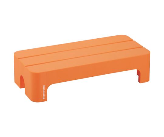 SANKA デコラステップ ショート L オレンジ DS-SLOR 1台●底脚には滑り止めが付いています。●踏台用●最大使用質量（kg）：100●天板高さ（m）：0．14●天板寸法（mm）：590×280●色：オレンジ●本体サイズ（mm）：...