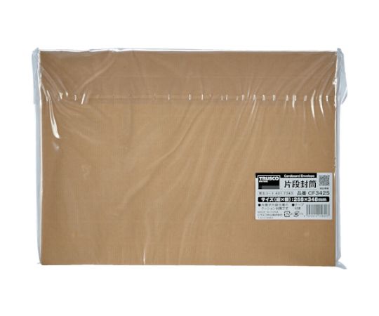 トラスコ中山 片段封筒 幅348x高さ258x1+折り返し 50mm 10枚入 CF3425 1袋(10枚入)●内側が片段仕様のクッション封筒です。●テープ付なので封かん作業が簡単です●配送の梱包・緩衝材。●紙製のため脱プラ対策。●幅（mm...