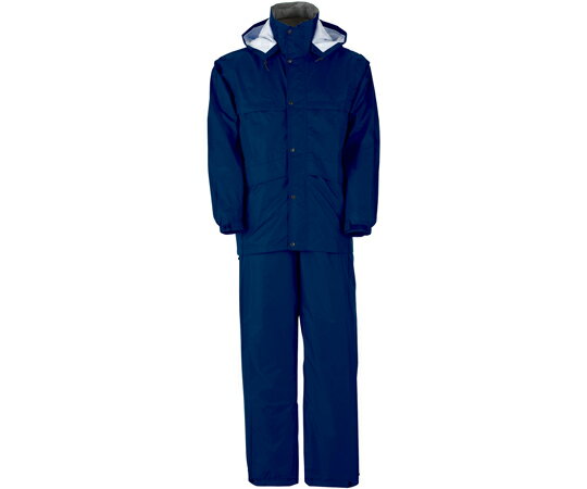 ジンナイ 雨衣 スプル-スス-ツ ネイビ- EL 8850 1着●快適性を追求した軽量モデル！アウトドア・ワーキング・通勤・通学等・シーンを選ばないオールマイティタイプ●胸にもベンチレーションがあることで積極的に換気します。●透湿耐水：雨や...