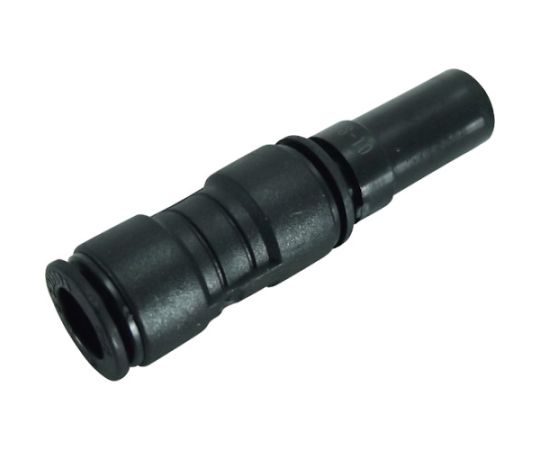 ●使用圧力：1MPa（空気）、0.3MPa（水）●使用流体：空気、水●ジョイント径E（mm）：10●適合チューブ内径D（mm）：8●流体温度（℃）：-5〜60℃（空気）、5〜40℃（水）●材質／仕上：本体／難燃性ポリブチレンテレフタレート（...
