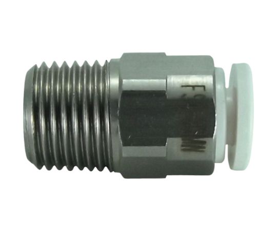●適合チューブ外径D（mm）：4●接続口径：R1/8●六角対辺（mm）：10●使用圧力：1MPa（空気）、0.3MPa（水）●使用流体：空気、水●流体温度（℃）：-5〜60℃（空気）、5〜40℃（水）●材質／仕上：本体／ステンレス（SUS3...