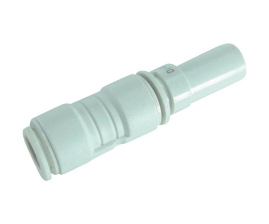 ●使用圧力：1MPa（空気）、0.3MPa（水）●使用流体：空気、水●ジョイント径E（mm）：10●適合チューブ内径D（mm）：8●流体温度（℃）：-5〜60℃（空気）、5〜40℃（水）●材質／仕上：本体／難燃性ポリブチレンテレフタレート（...