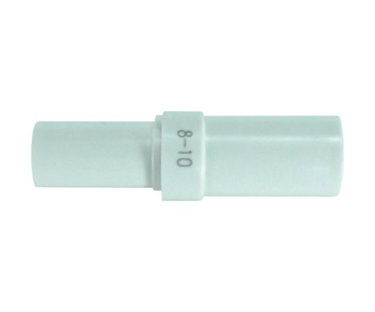 ●使用圧力：1MPa（空気）、0.3MPa（水）●使用流体：空気、水●ジョイント径E2（mm）：10●ジョイント径E1（mm）：8●流体温度（℃）：-5〜60℃（空気）、5〜40℃（水）●材質／仕上：本体／難燃性ポリブチレンテレフタレート（...