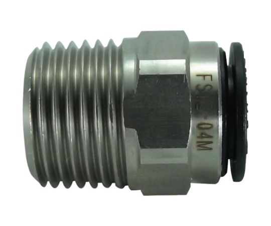 ●適合チューブ外径D（mm）：12●接続口径：R1/2●六角対辺（mm）：21●使用圧力：1MPa（空気）、0.3MPa（水）●使用流体：空気、水●流体温度（℃）：-5〜60℃（空気）、5〜40℃（水）●材質／仕上：本体／ステンレス（SUS...