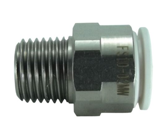 ●適合チューブ外径D（mm）：10●接続口径：R1/4●六角対辺（mm）：17●使用圧力：1MPa（空気）、0.3MPa（水）●使用流体：空気、水●流体温度（℃）：-5〜60℃（空気）、5〜40℃（水）●材質／仕上：本体／ステンレス（SUS...