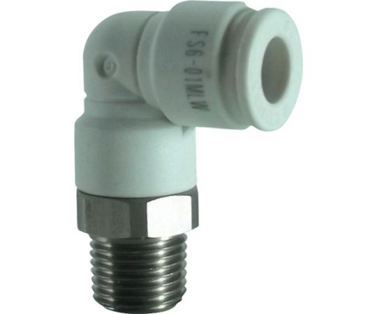 ●適合チューブ外径D（mm）：6●接続口径：R1/8●六角対辺（mm）：12●使用圧力：1MPa（空気）、0.3MPa（水）●使用流体：空気、水●流体温度（℃）：-5〜60℃（空気）、5〜40℃（水）●材質／仕上：本体／ステンレス（SUS3...