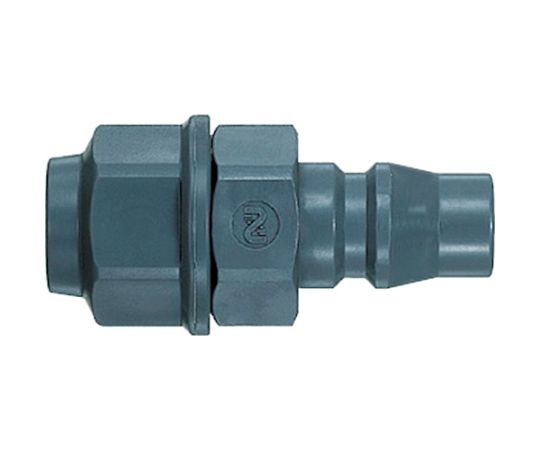 ●相手側ホースサイズ（mm）：8.0×12.0●使用流体：空気、水●耐圧力（MPa）：1.5●使用温度範囲：-20〜60℃●最高使用圧力：1.0MPa●適合ソケット：日東工器製ハイカプラシリーズ●材質／仕上：本体／エンジニアリングプラスチッ...
