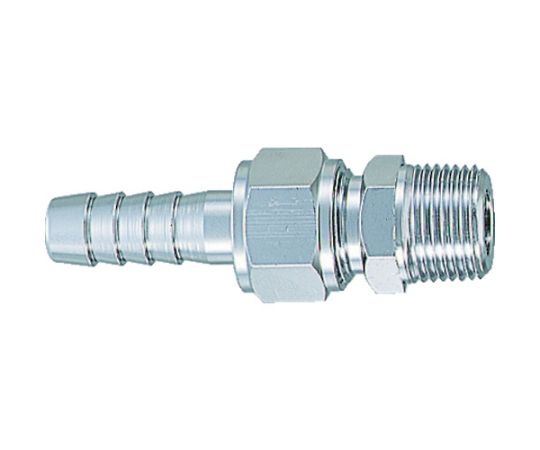 ●ホースと機器の接続。●接続口径（タケノコ外径）（mm）：14.0●接続口径D：R1/2●六角対辺（mm）ナット：24●六角対辺（mm）本体：22●使用流体：水・空気・油●流体温度（℃）：-50〜150℃●使用圧力：3.45MPa●材質／仕...