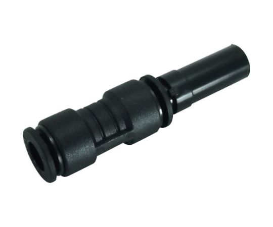●使用圧力：1MPa（空気）、0.3MPa（水）●使用流体：空気、水●ジョイント径E（mm）：8●適合チューブ内径D（mm）：6●流体温度（℃）：-5〜60℃（空気）、5〜40℃（水）●材質／仕上：本体／難燃性ポリブチレンテレフタレート（P...