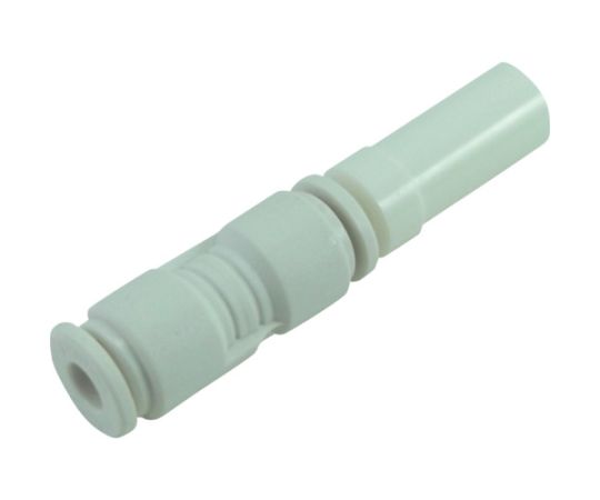 ●使用圧力：1MPa（空気）、0.3MPa（水）●使用流体：空気、水●適合チューブ内径D（mm）：4●ジョイント径E（mm）：8●流体温度（℃）：-5〜60℃（空気）、5〜40℃（水）●材質／仕上：本体／難燃性ポリブチレンテレフタレート（P...