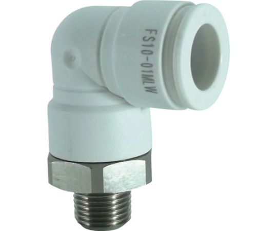 ●適合チューブ外径D（mm）：10●接続口径：R1/8●六角対辺（mm）：17●使用圧力：1MPa（空気）、0.3MPa（水）●使用流体：空気、水●流体温度（℃）：-5〜60℃（空気）、5〜40℃（水）●材質／仕上：本体／ステンレス（SUS...