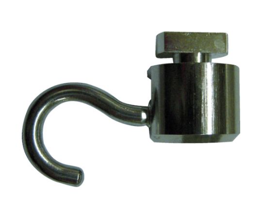 ●専用キャップ。●品名：正面付け用フック●適合機種：ピクチャーレールT-1●長さ（mm）：20.5●高さ（mm）：40●幅（mm）：12●材質：真鍮、ステンレス●原産国：日本●コード番号：360-4292