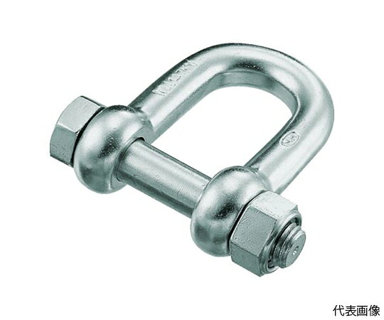 ●緩み止めナットを使用しているため、ワリピンを使用していません。緩みにくく、施工しやすいすっきりとした外観のシャックルです。●チェーンやワイヤロープの連結金具として。●使用荷重（kN）：1.76●ねじ径：M6●B（mm）：12●D（mm）：...