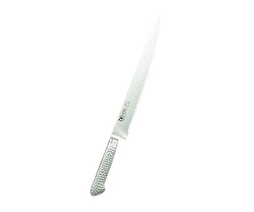 ●刃部：モリブデンバナジウム特殊鋼を用い、切れ味、長切れを重視。●ハンドル部：18-8ステンレススチールモナカハンドル。ガラスビーズショット仕上げによる、手触りのソフト化、滑り防止。刃部とハンドル部の（溶接による）一体化で、雑菌等の付着防止...