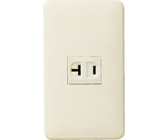 ●フラット型の埋込アースターミナル付コンセントです。●定格：20A 125V●長さ（mm）：120●幅（mm）：70●厚さ（mm）：33●色：ミルキーホワイト●コンセント数：1個口●モダンプレート付●原産国：日本●コード番号：763-2274