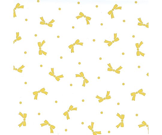 ●金のリボンが散りばめられた可愛い包装紙です。●サイズ：757×530mm●材質：コート64g/m2●入り数：100枚/外袋