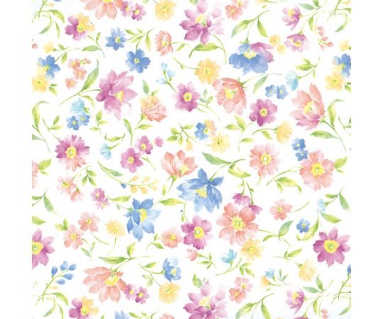 ●色取り取りの花を散りばめたデザインの包装紙です。●サイズ：1085×750mm●材質：上質64g/m2●入り数：100枚/外袋