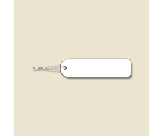 ●汎用性の高い白無地です。 こちらは白い糸付きです。●サイズ：12×45mm●入り数：500枚/箱