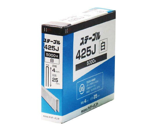 ●JIS A 5556工業用ステープル認定商品●内装の下地・ベニヤ張り等、内装材の仕打ち。●入数：1箱●JIS A 5556工業用ステープル認定商品●肩幅4mm●材質/仕上：鉄、電気亜鉛メッキ●コード番号：821-8308