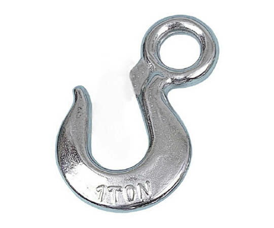 ●メッキ加工をしています。●ワイヤロープ、チェーン等の先端金具。●入数：1個●使用荷重(ton)：0.5●ラッチなし●材質/仕上：ステンレス製。●コード番号：808-7010