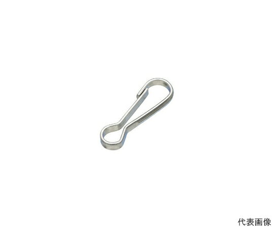 ●手軽にフックを開閉出来ます。●脱落防止用の金具として。●d（mm）：7●D（mm）：1.5●L（mm）：35●S（mm）：5●W（mm）：12●使用荷重（kN）：0.02●F（mm）：4●材質/仕上：●▼材質：ステンレス（SUS304）●...