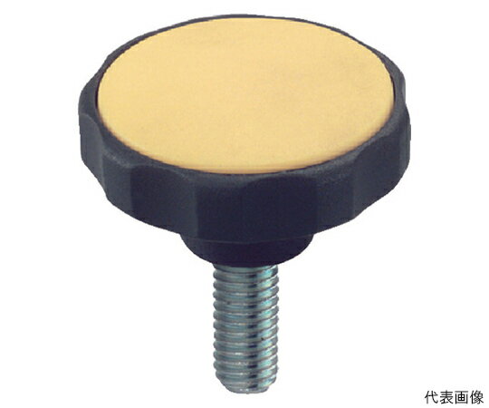 ●操作用部品です。●スターグリップ　オネジ付　プラスチック　黄●コード番号：107-8997