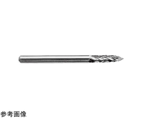 ●独自開発の刃形状により、高速回転使用時にバーが不用意に被切削物に喰いこんでしまうことがないため、滑らかに加工でき能力アップに貢献します。●最も広く使われており、切削性・仕上面に優れています。●形状：ポイント型●b（mm）：3●角度（°）：...