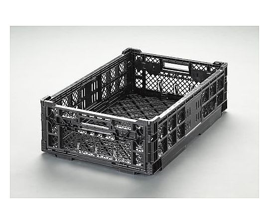 商品名:エスコ 600x400x220mm/41.9L 折畳コンテ(黒) 1個 EA506AK-53●薄型なのに折りたたむことができます。●容量：41.9L●サイズ：外寸：600×400×220（H）mm　内寸：570×370×209（H）...