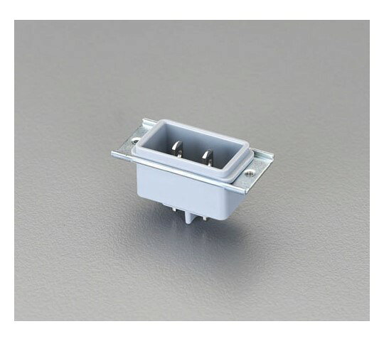 商品名:エスコ AC125V/15A 機器取付用インレット(2P) 1個 EA940BC-31●定格容量：15A　125V●2P●サイズ：54×24.7×31mm●RoHS対応品