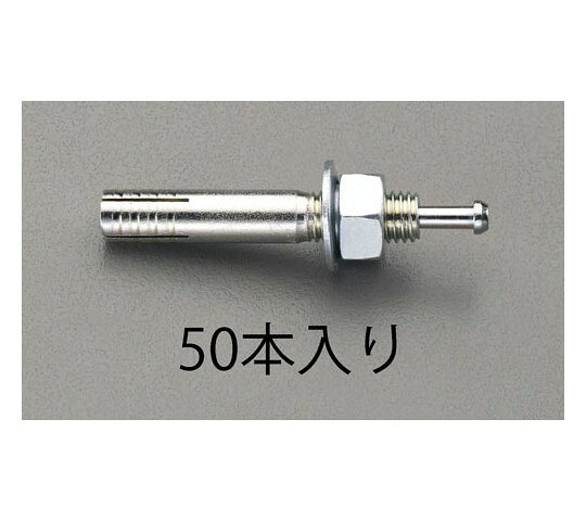 商品名:エスコ M10x 60mm 雄ねじアンカー (50本) 1パック(50個入) EA945BP-101●芯棒打ち込み式●本体に挿入された芯棒をハンマーで打込むことにより本体先端が拡張し、コンクリート孔壁に固着します。●施工に特殊な工具...