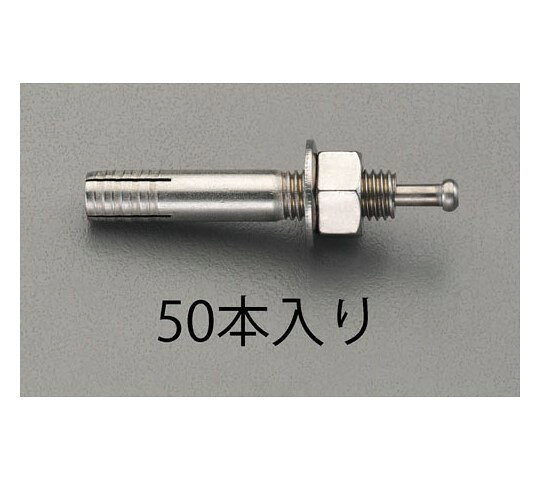 商品名:エスコ M10x 60mm 雄ねじアンカー (ステンレス製/50本) 1パック(50個入) EA945BS-101●ねじサイズ：M10●全長：60mm●下穴径：直径10.5mm●材質：ステンレス●芯棒打ち込み式●入数：50本●コード...
