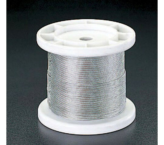 商品名:エスコ 2.0mm x200m/7x 7 ワイヤーロープ(ステンレス製) 1巻 EA628SR-220●ドラムの色が異なる場合があります。●使用荷重は切断荷重の1/6です。●材質：SUS304●長さ：200m巻●ワイヤー構成：7×7...