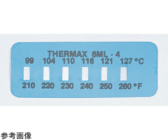 商品名:Thermographic Measurements サーマックス（表面温度感熱示温ラベル）6レベルマイクロラベル レンジ6MLー4 10枚入 1袋(10枚入) ●精度／100℃まで±1℃,100℃以上±1％・反応時間／1秒以内。●...
