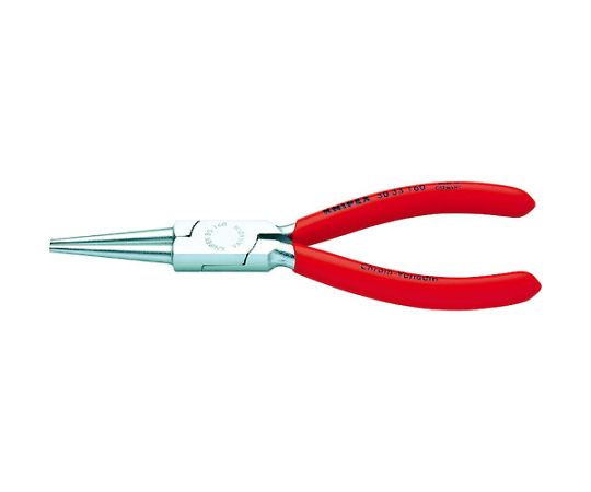 商品名:KNIPEX ロングノーズプライヤー 1丁 3033-160●耐摩耗性に優れ、ハードな使用に適しています。●全長（mm）：160●厚さ（mm）：9.5●A（mm）：41.0●先端形状：丸型●先端形状（mm）E×F：5.0×2.5●落...