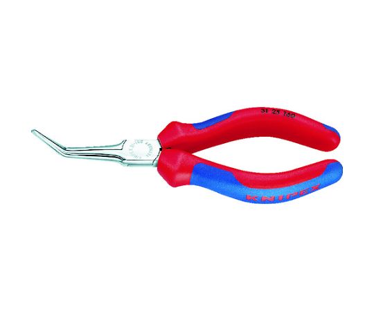 商品名:KNIPEX 45゜先曲ニードルノーズプライヤー 1丁 3125-160●非常に細かい部品の組み立て・曲げ・調節に適したプライヤーです。●先端は55.0mmのロングタイプです。●つかみ面はフラットで部品に傷をつけません。●ヘッドは丁...