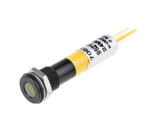 ●UL●固定ナット、スプリングワッシャ●LEDインジケータ、8　mm取り付け、12　/　24　V　dc及び220　V　ac、埋込型黒色クロムベゼル●信頼のRS　Proがお届けするこれらのLEDインジケータは、拡散エポキシレンズと黒いクロムベ...