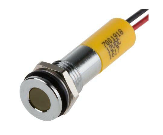 ●UL●RS　Pro　8　mm　LEDインジケータ、リード端子●RS　Proがお届けする、こうしたLEDインジケータは、さまざまな用途向けの優れたソリューションです。ボディは、フライングリード終端で、IP67等級の侵入保護に適合するよう密閉...