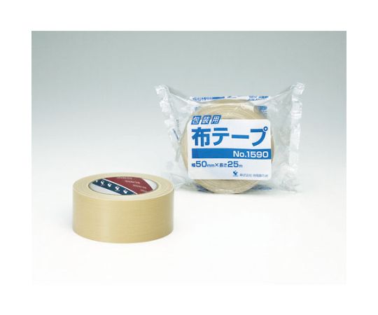 ●軽くてコンパクトな包装用布テープです。●包装用途に。■仕様●色：ダンボール●幅（mm）：50●長さ（m）：25●厚さ（mm）：0.2●製造国：インドネシア●粘着力：3.08N/10mm●引張強度：58.84N/10mm●芯径：3インチ（7...