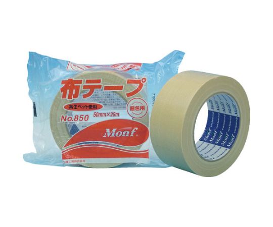 ●PETボトルの再利用品マーク取得商品です。●再生合織布を使用したタイプです。■仕様●色：ダンボール●幅（mm）：50●長さ（m）：25●厚さ（mm）：0.22●粘着力：4.36N/10mm●引張強度：38.9N/10mm●手で切断可能●材...