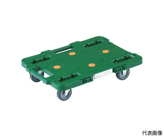 ●縦横方向に連結が可能です。（縦連結はキャスターがオール自在タイプ（ストッパー付含む）のみ可能です。）●スタッキング可能です。●荷台は堅牢なリブ構造です。●薬品や溶剤にも侵されにくく耐久性に優れています。●台上に滑り止め用ゴムが4ヵ所ついて...