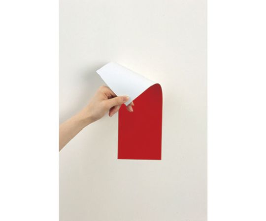 ●表裏色違いのマグネットシートです。●両面磁力入りです。■仕様●色：赤/白●幅（mm）：100●長さ（mm）：300●厚さ（mm）：1.0●材質／仕上：等方性マグネット、ポリ塩化ビニール（PVC）●原産国：日本●コード番号：361-9044