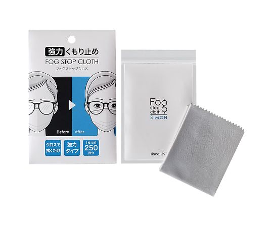 ●クロスサイズ（cm）：15×18●材質：クロス／ポリエステル・ナイロン●成分：水・界面活性剤●使用回数（目安）：約250回　※くもり止め成分がなくなった後はメガネ拭きとして利用可