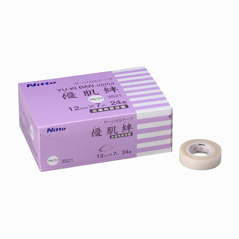 ●伸びのあるプラスチック基材を使用し、肌の動きにフィットします●優肌絆シリーズ共通の柔らかいゲルタイプの粘着剤を使用●皮膚によく密着し、剥がす時に角質層を剥離・損傷しません。●製品サイズ:12mm×7m ,入数:24巻