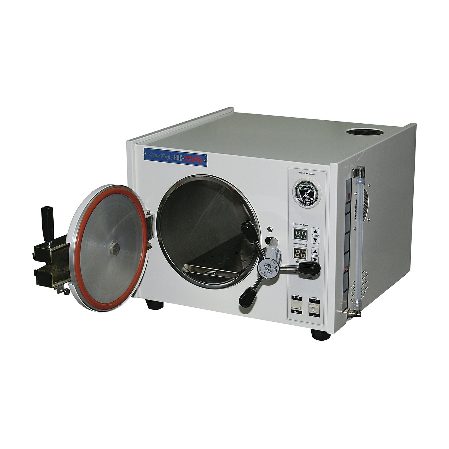 高圧蒸気滅菌器 富士医療測器EAC-2255V●連続滅菌対応システムを搭載しています。●乾燥効率の向上性に優れています。薬事分類：クラス認証番号：22200BZX00244000