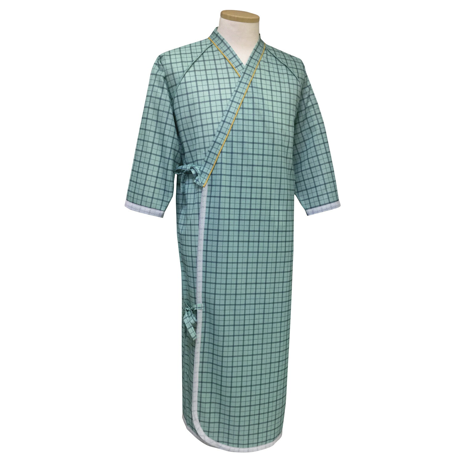 ケアねまき（ダブルメッシュ） L ミント日本エンゼルT-550(L)●色落ちや型くずれをおさえて工業洗濯に対応します。●衿元の合わせが深く、はだけにくいデザインです。●裏面の凹凸編地の効果で張り付きにくく快適な着心地。●給水速乾加工により洗...
