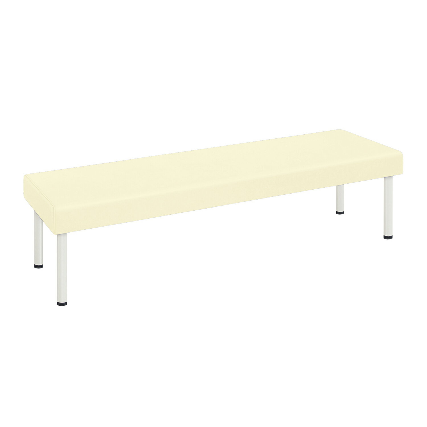 SNスミス（01） ビニルレザークリーム高田ベッド製作所TB-1488-01(120X40CM)●コストパフォーマンスを追求した背無しタイプの廉価版待合室ベンチです。●搬入＆組立て設置が容易な軽量化を実現。安心と安定のある外脚仕様です。 ●...